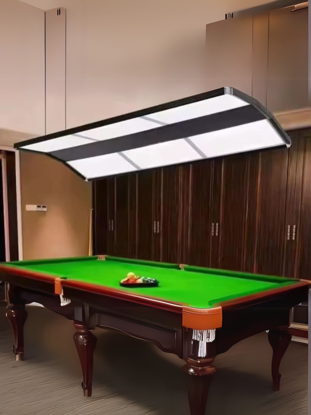 Cue Ray Contemporary Curved LED Billiard Table Light – Wide Panel ...